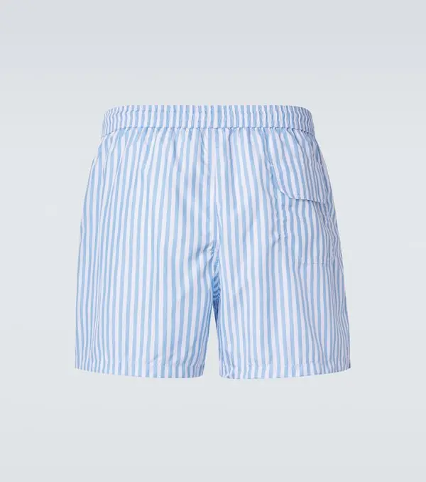 Thom Sweeney Striped Swim Trunks