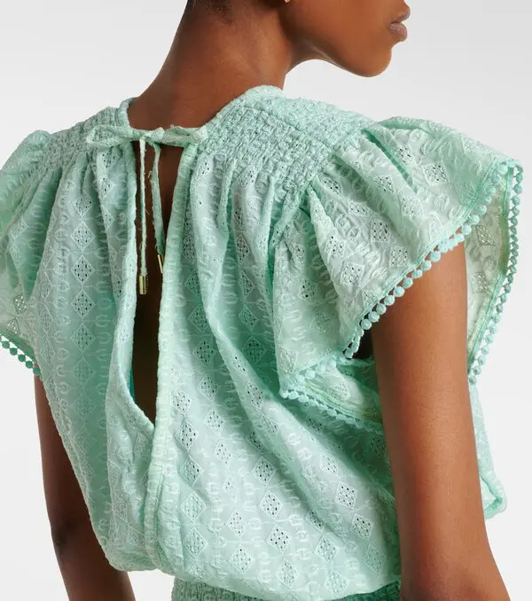 Melissa Odabash Jess Embroidered Cotton Minidress