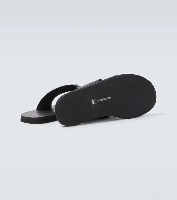 ANCIENT GREEK SANDALS Bios Leather Sandals - Black