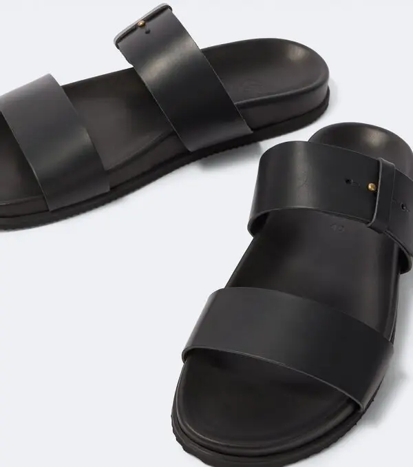 ANCIENT GREEK SANDALS Kimon Leather Sandals - Black