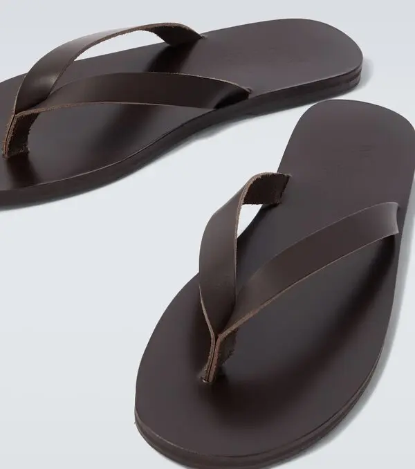 ANCIENT GREEK SANDALS Solon Leather Thong Sandals - Brown