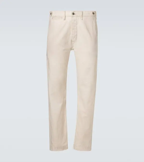 Ralph Lauren Cotton Canvas Straight Pants - White
