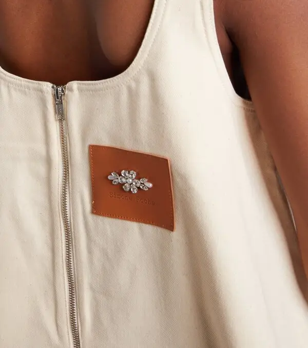 Simone Rocha Embellished Cotton Minidress