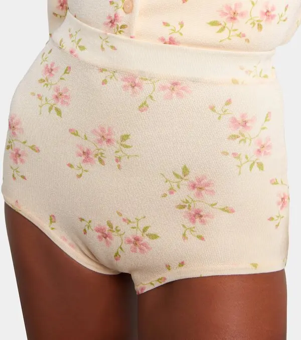 Simone Rocha Floral Viscose-blend Shorts