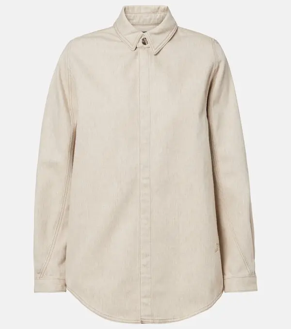 Jacquemus Amelo De-nîmes Denim Shirt - Beige