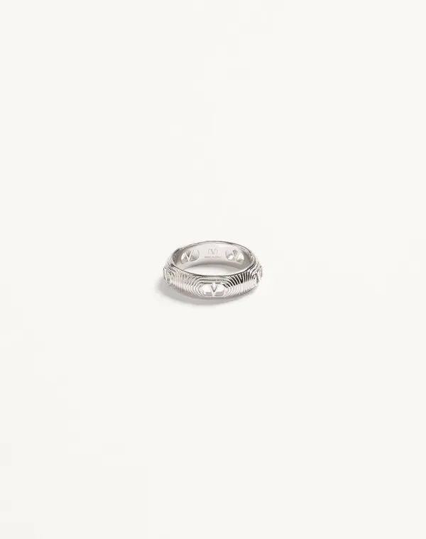 Valentino Garavani Ovalette Metal Ring - Palladium