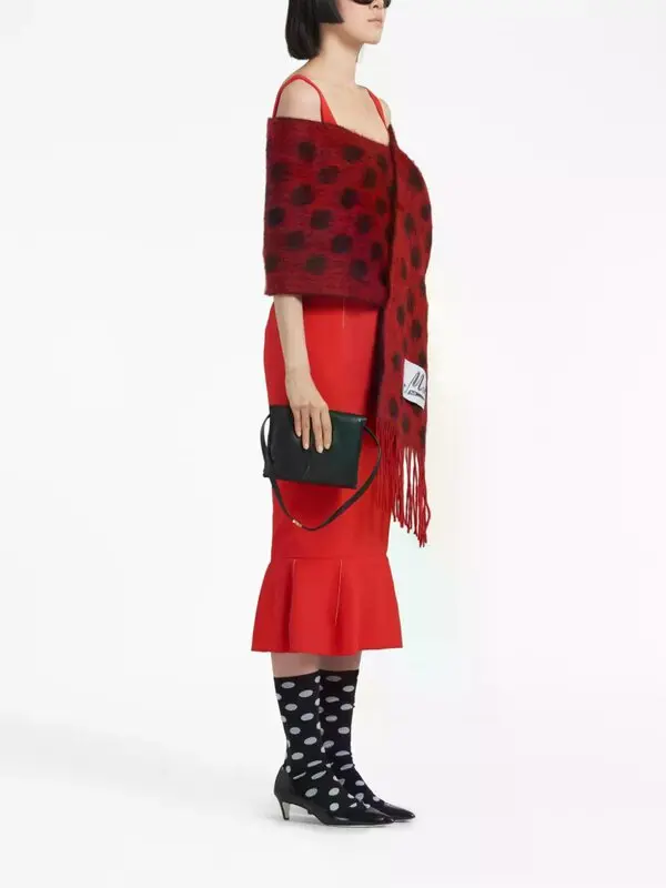 Marni Flounce-hem Sheath Midi Dress