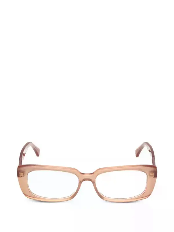 Max Mara Rectangle-frame Glasses - Neutrals
