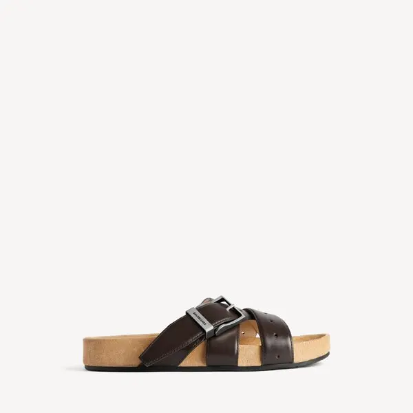 Balenciaga Belt Mule - Brown