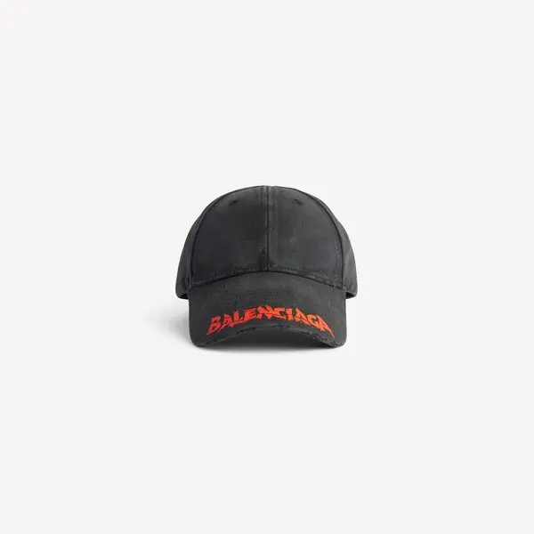 Balenciaga Logo Baseball Cap - Black