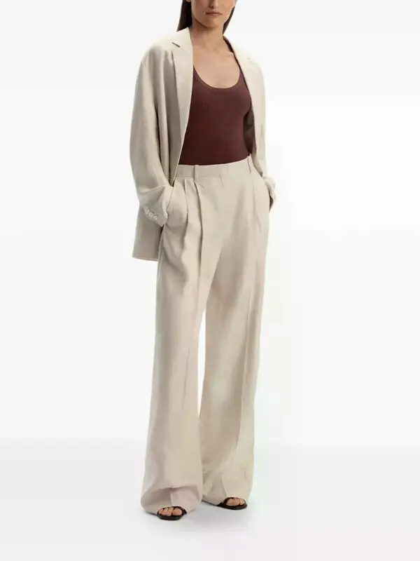 12 STOREEZ Pleated Wide Leg Trousers