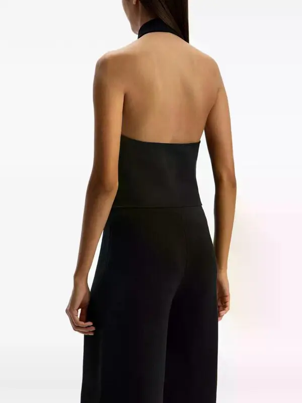 12 STOREEZ Buttoned Open-back Vest - Black