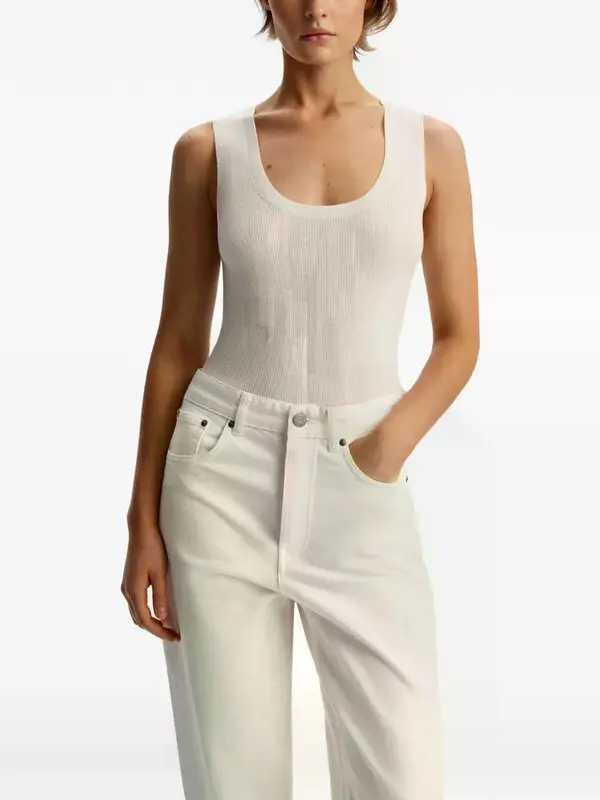 12 STOREEZ Ribbed Merino Tank Top