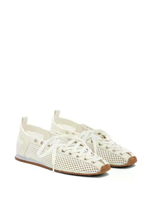 GANNI Mesh Lace-up Ballet Flats
