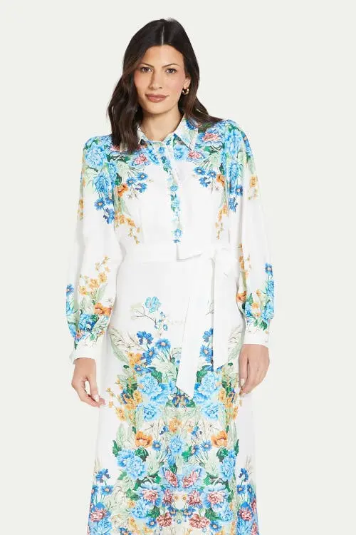 WALLIS Floral Belted Midi Shirt Dress