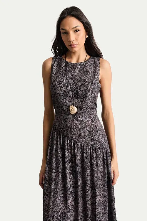WAREHOUSE Printed Chiffon Tiered Maxi Dress