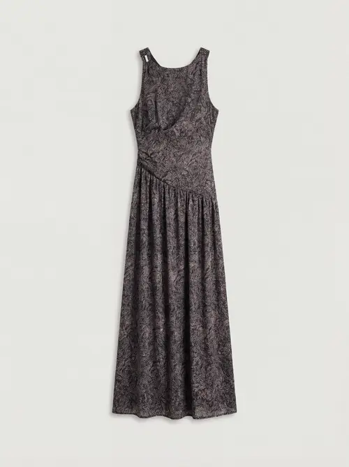 WAREHOUSE Printed Chiffon Tiered Maxi Dress