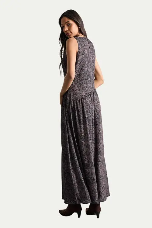 WAREHOUSE Printed Chiffon Tiered Maxi Dress