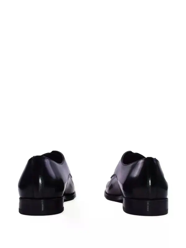 DOUCAL'S Tapered Leather Lace-up Shoes - Black