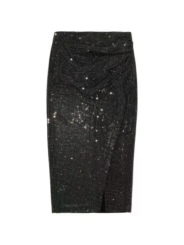 Roland Mouret Crystal-embellished Ruched Skirt