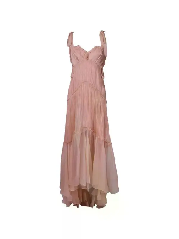 MARIA LUCIA HOHAN Pleated Sweetheart-neck Dress