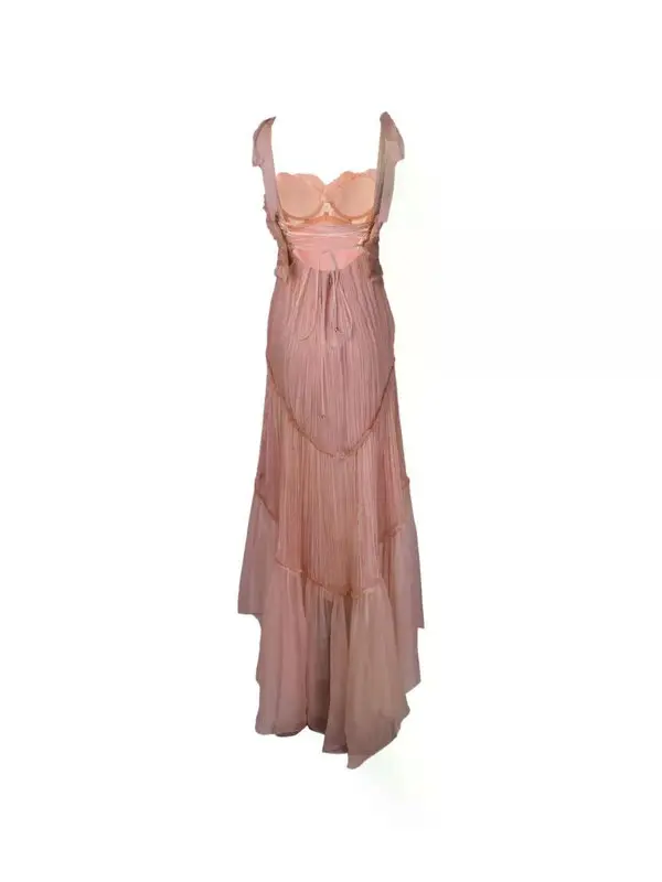 MARIA LUCIA HOHAN Pleated Sweetheart-neck Dress