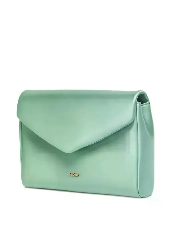 Max Mara Satin Envelope Shoulder Bag - Green