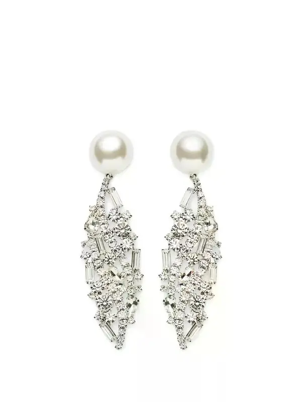 Magda Butrym Pearl-drop Crystal Earrings - Silver