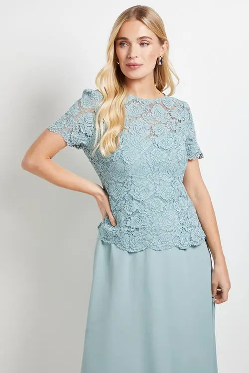 WALLIS Petite Lace Overlay Midi Dress