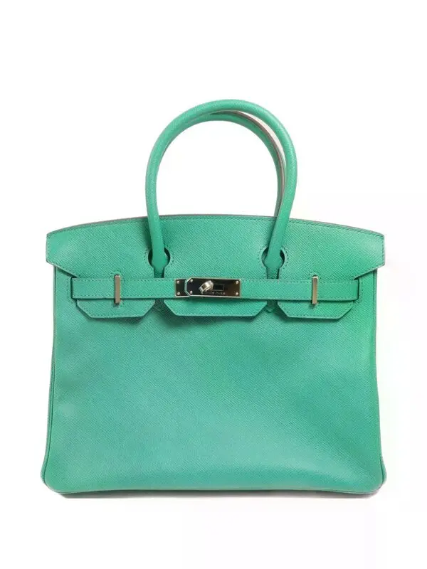 Hermès Birkin 30 Leather Tote Bag - Green