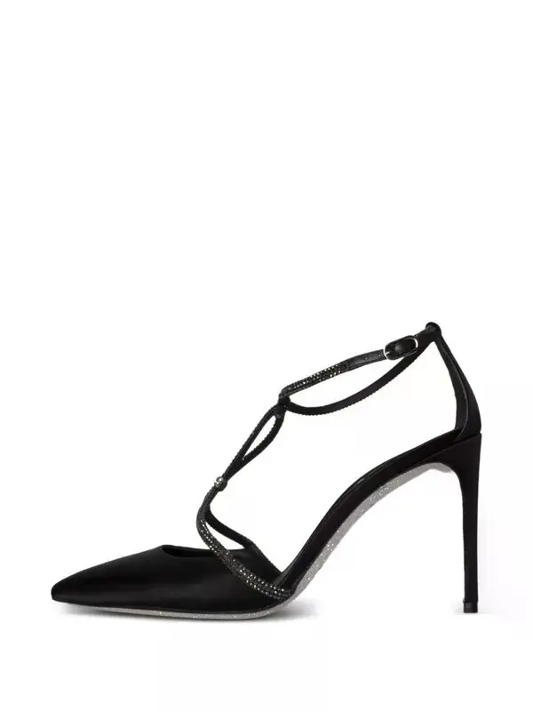 Rene Caovilla Crystal-embellished Satin Pumps