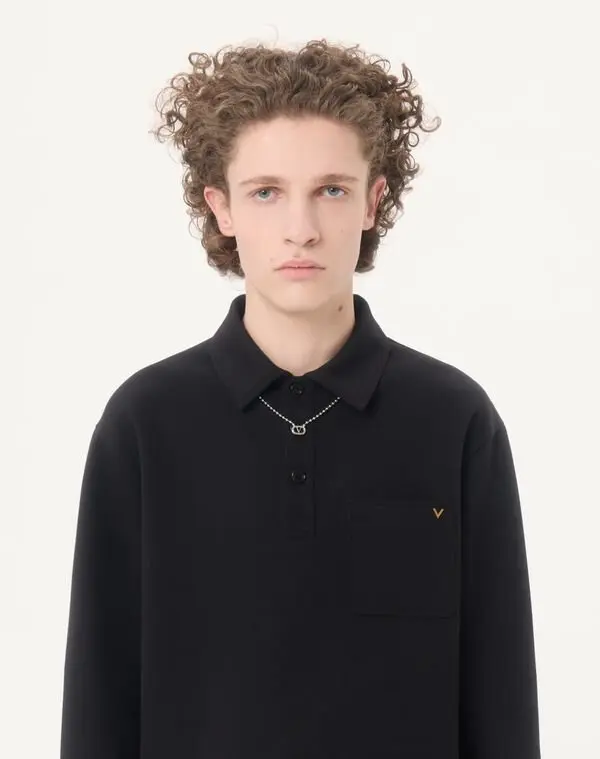 Valentino Garavani Cotton Polo Shirt With Vgold
