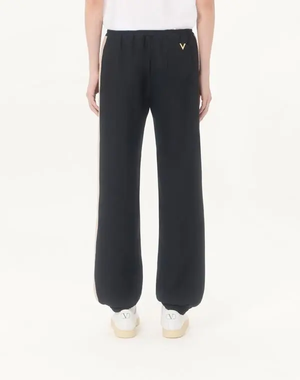 Valentino Garavani Nylon Trousers With Vgold - Black/butter