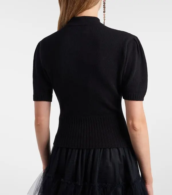 Simone Rocha Embellished Cashmere Sweater - Black
