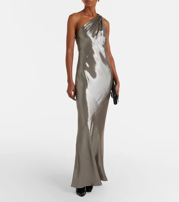 Max Mara Odissea One-shoulder Gown - Silver