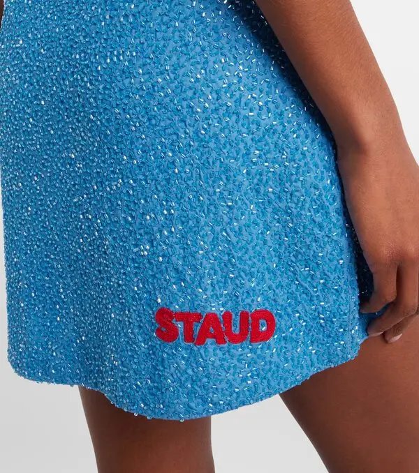 Staud Le Sable Beaded Minidress