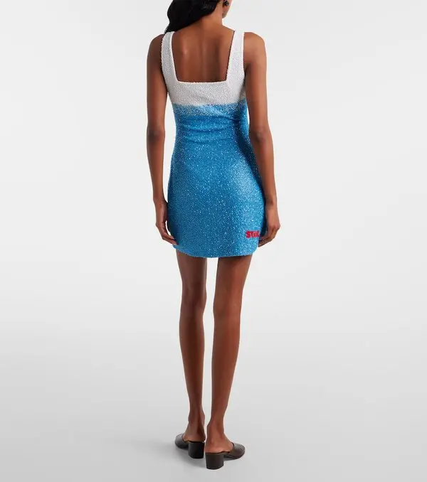 Staud Le Sable Beaded Minidress