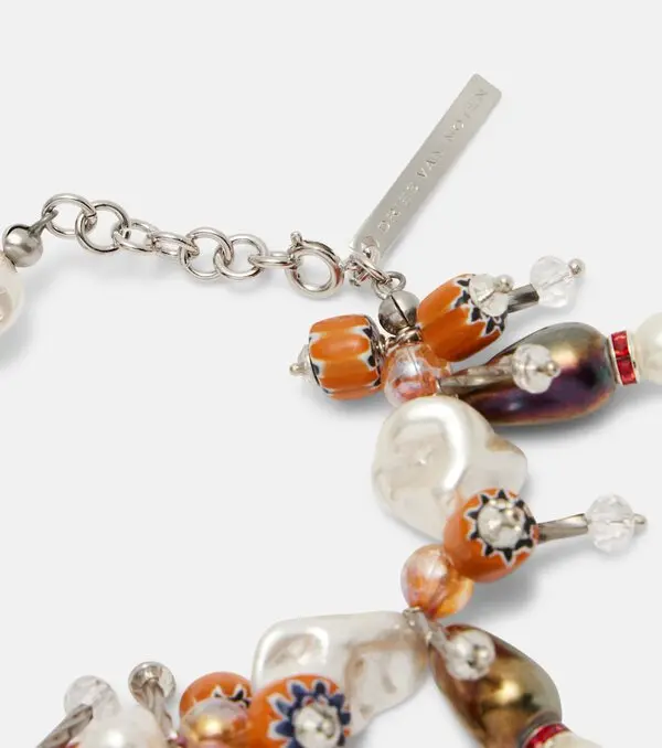 Dries Van Noten Embellished Bracelet - Orange