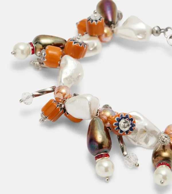 Dries Van Noten Embellished Bracelet - Orange