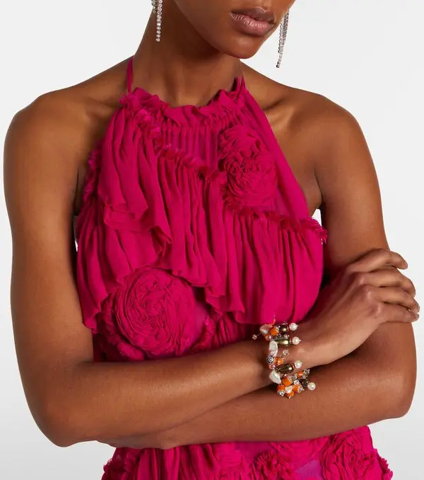 Dries Van Noten Embellished Bracelet - Orange