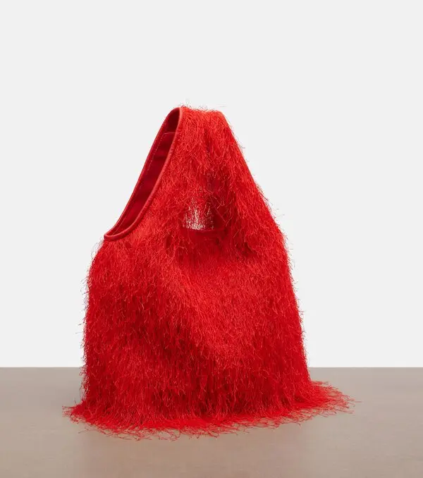 Dries Van Noten Marche Medium Fringed Top-handle Bag - Red