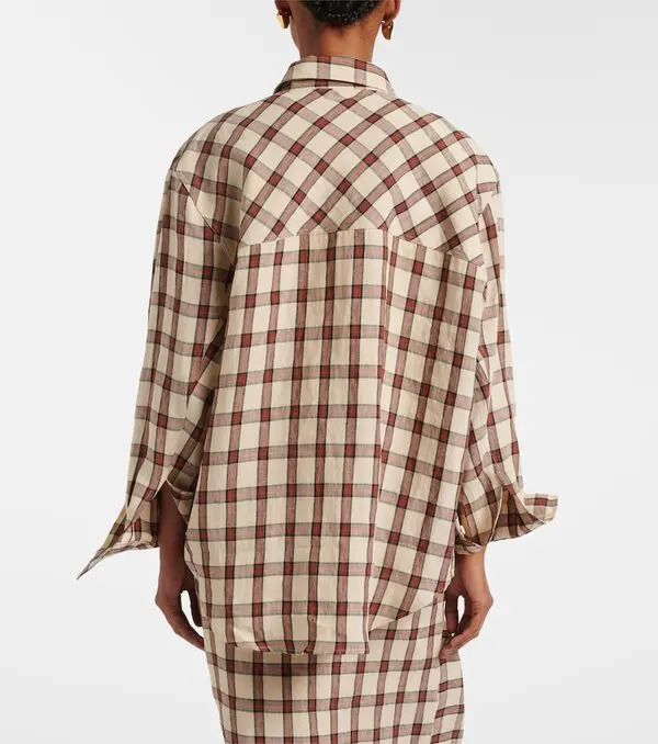 RÓHE Checked Linen Shirt
