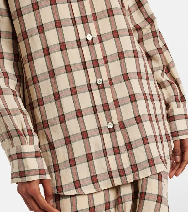 RÓHE Checked Linen Shirt