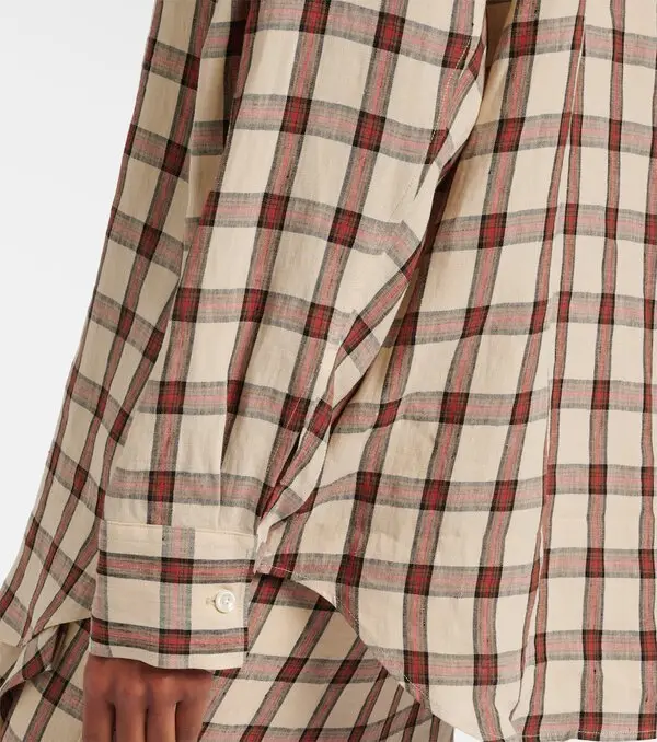RÓHE Checked Linen Shirt