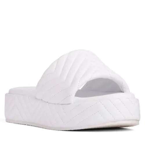 BEAUTIISOLES Deedee Platform Sandal - White
