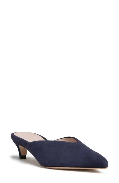 BEAUTIISOLES BY ROBYN SHREIBER Gal Pointed Toe Kitten Heel Mule - Navy