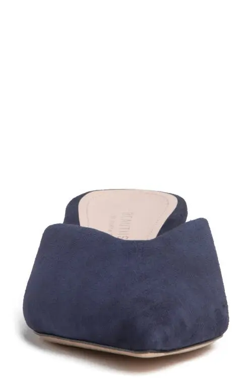 BEAUTIISOLES BY ROBYN SHREIBER Gal Pointed Toe Kitten Heel Mule - Navy