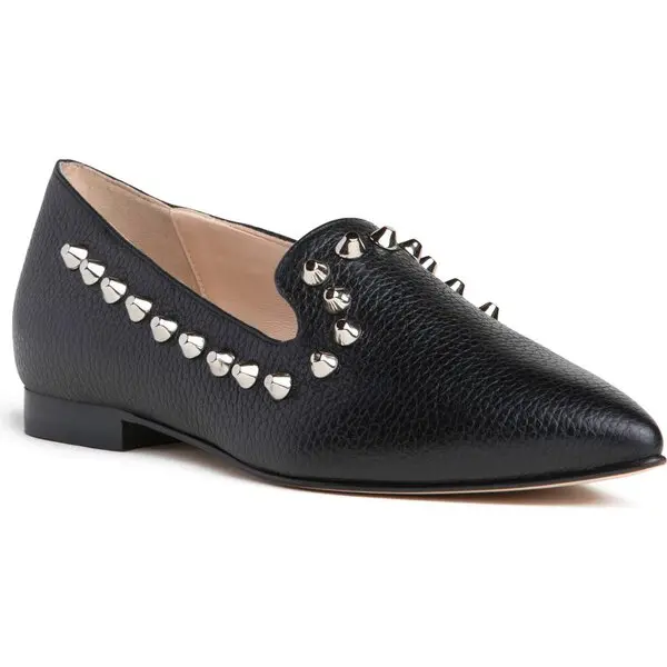BEAUTIISOLES BY ROBYN SHREIBER Celeste Pointed Toe Loafer With Stud Embellishments - Black