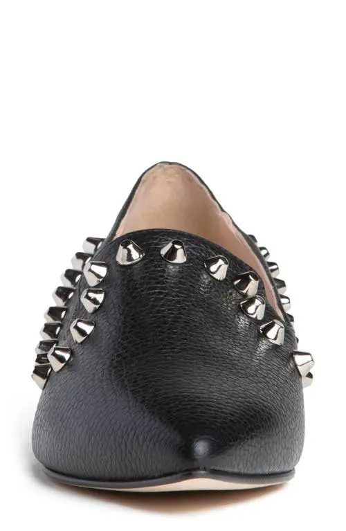 BEAUTIISOLES BY ROBYN SHREIBER Celeste Pointed Toe Loafer With Stud Embellishments - Black
