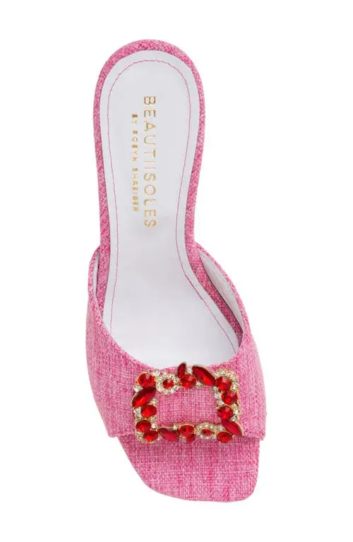 BEAUTIISOLES BY ROBYN SHREIBER Eden Kitten Heel Slide Sandal